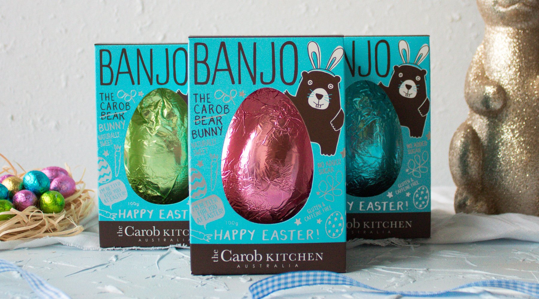 Banjo The Carob Bunny | Mini Easter Eggs - The Carob Kitchen